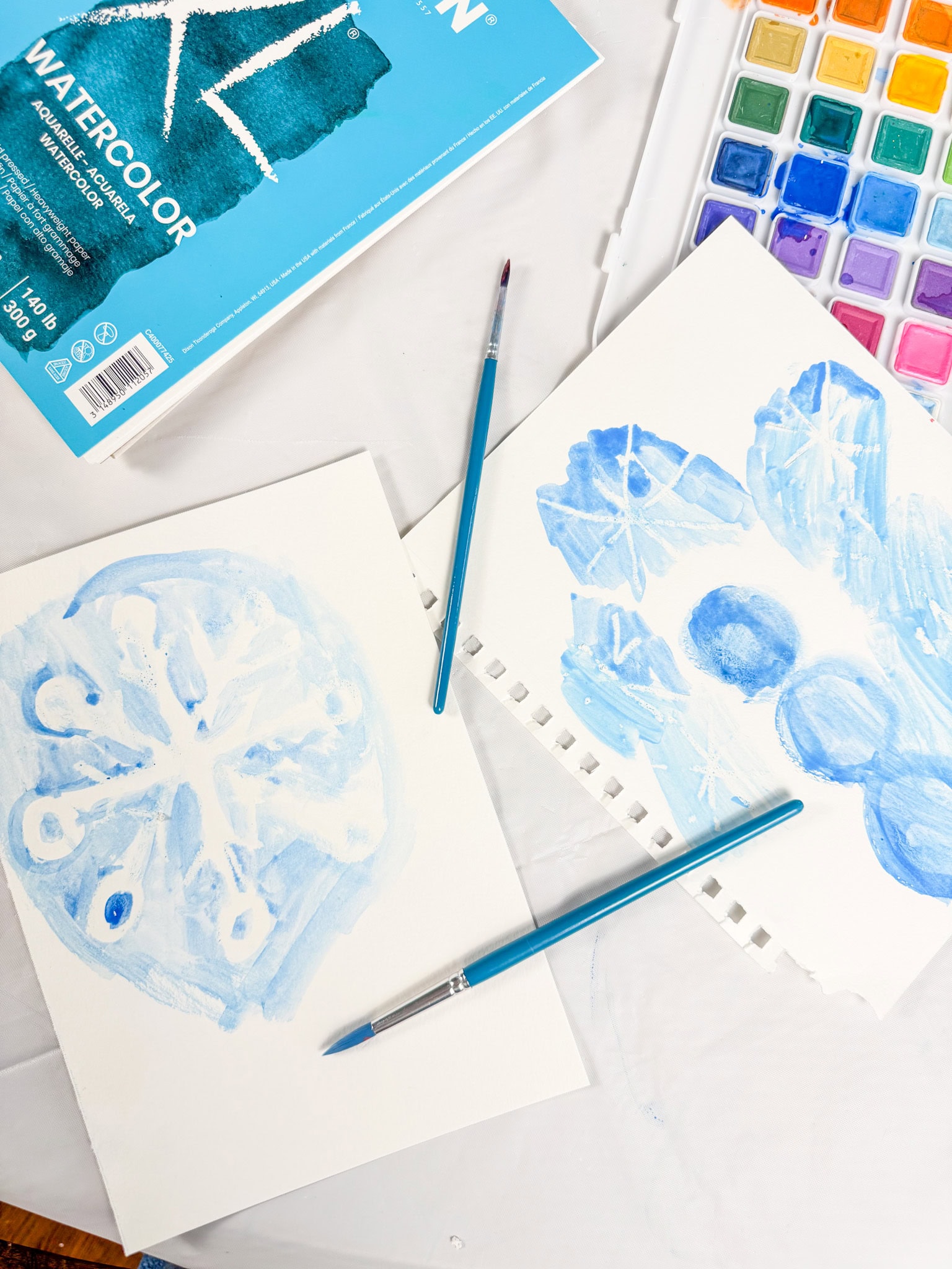 Easy Watercolor Snowflake Craft for Kids - My Friend Meg