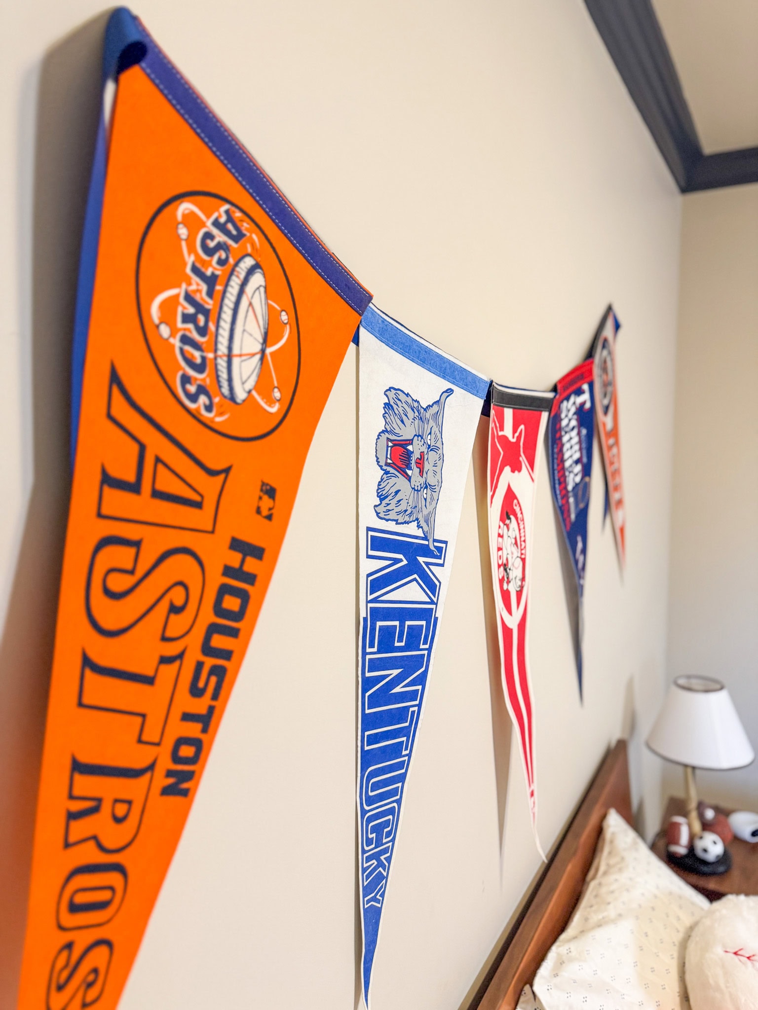DIY Sports Pennant Garland: Classic Decor for a Boy’s Room - My Friend Meg