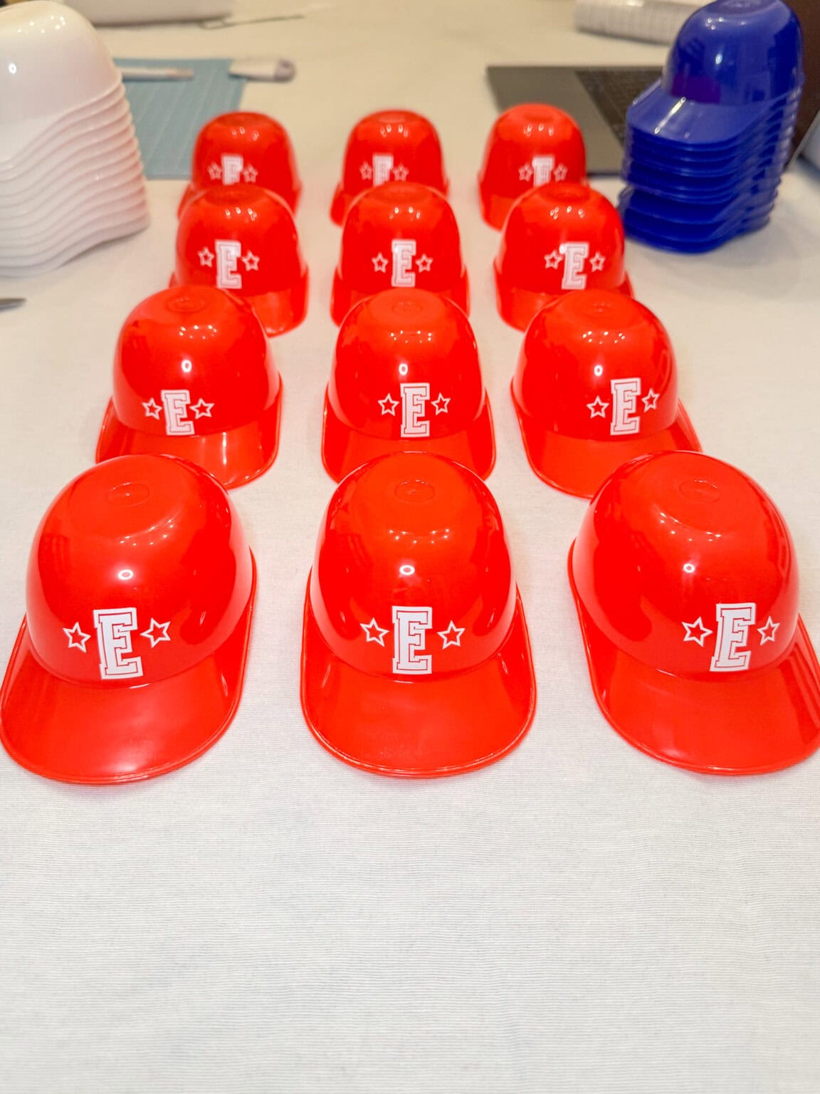 Mini Baseball Helmets for a Baseball Team Party - My Friend Meg