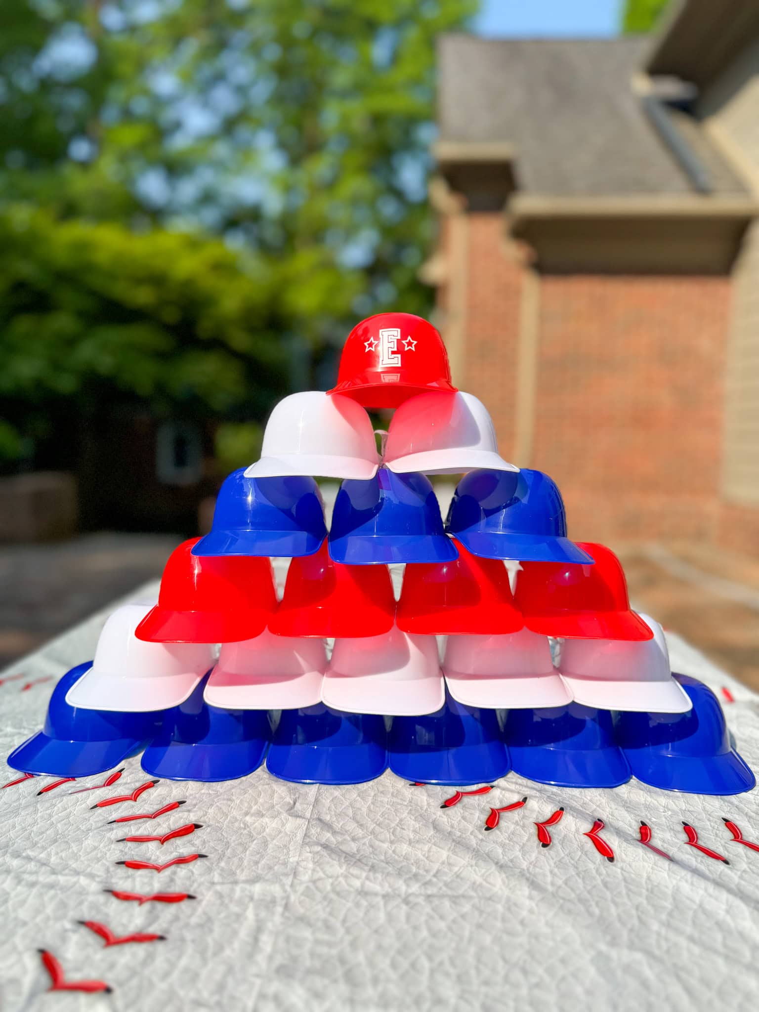 Mini Baseball Helmets for a Baseball Team Party - My Friend Meg
